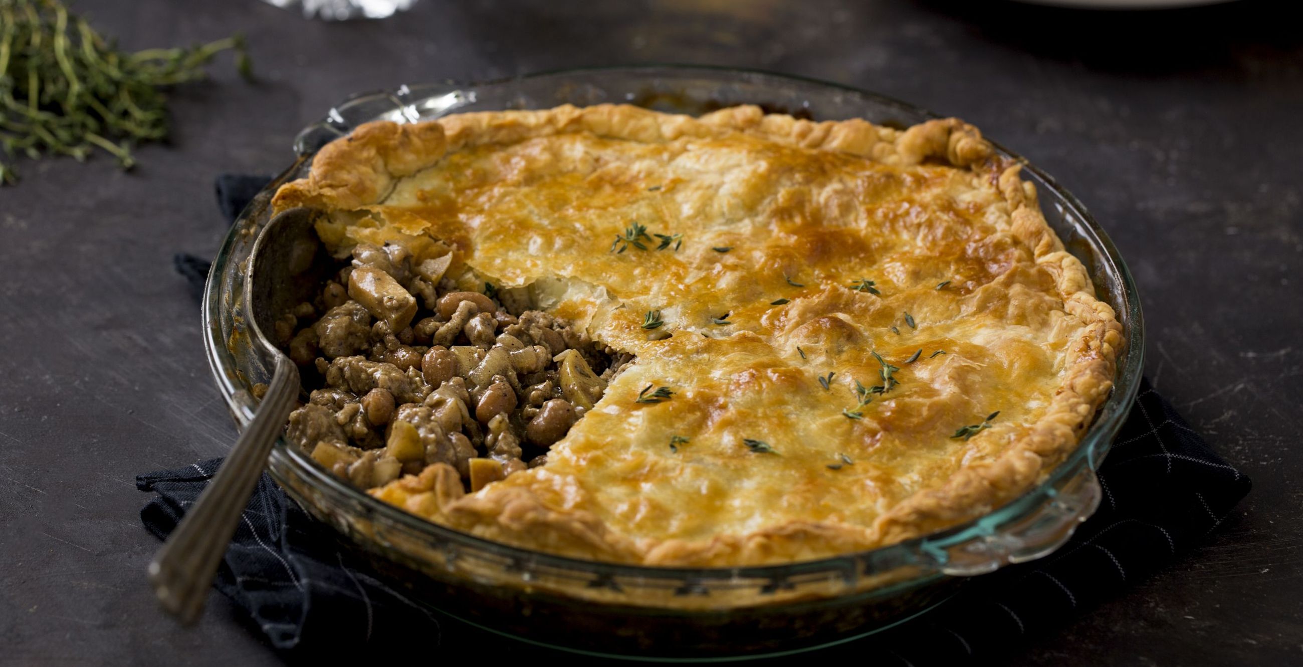 Deep Dish Pork and Bean Pie