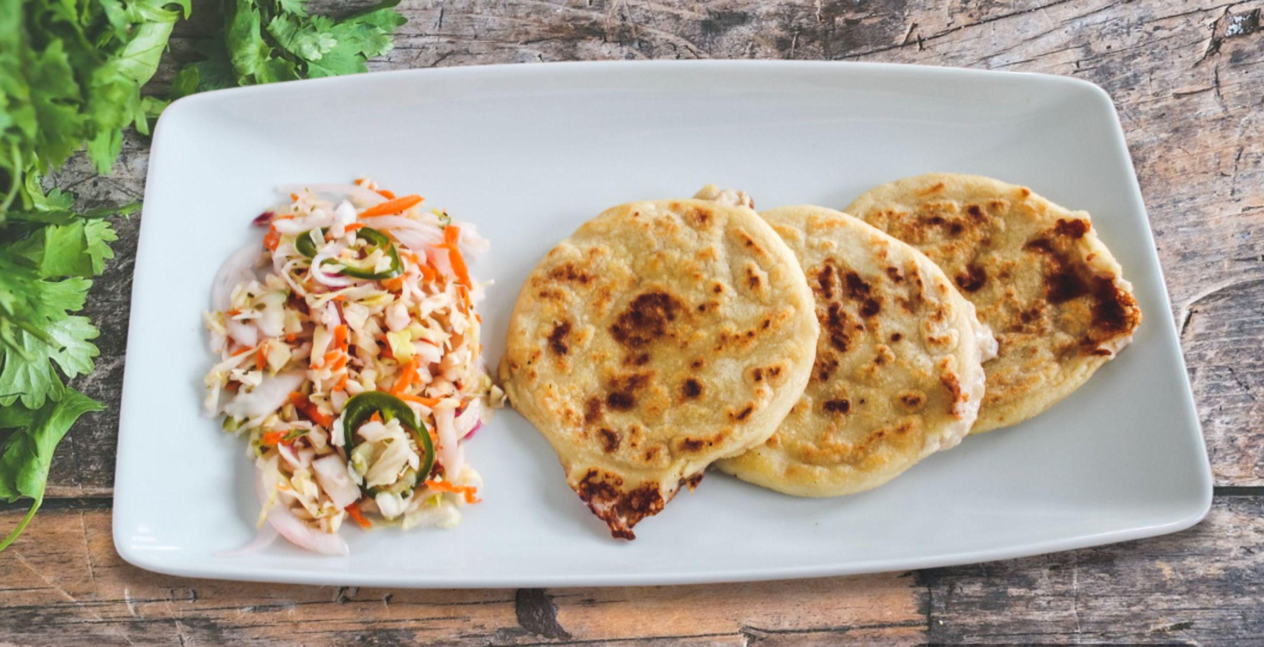 Salvadoran Bean & Cheese Pupusas