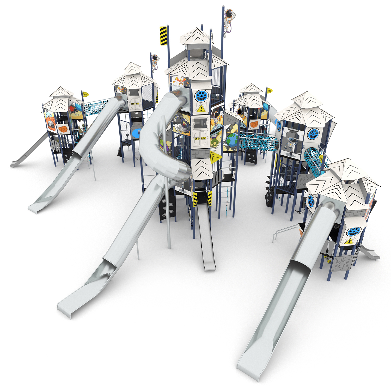 Space-Themed Play Structure Complex | Morti Sport & Play Equipment