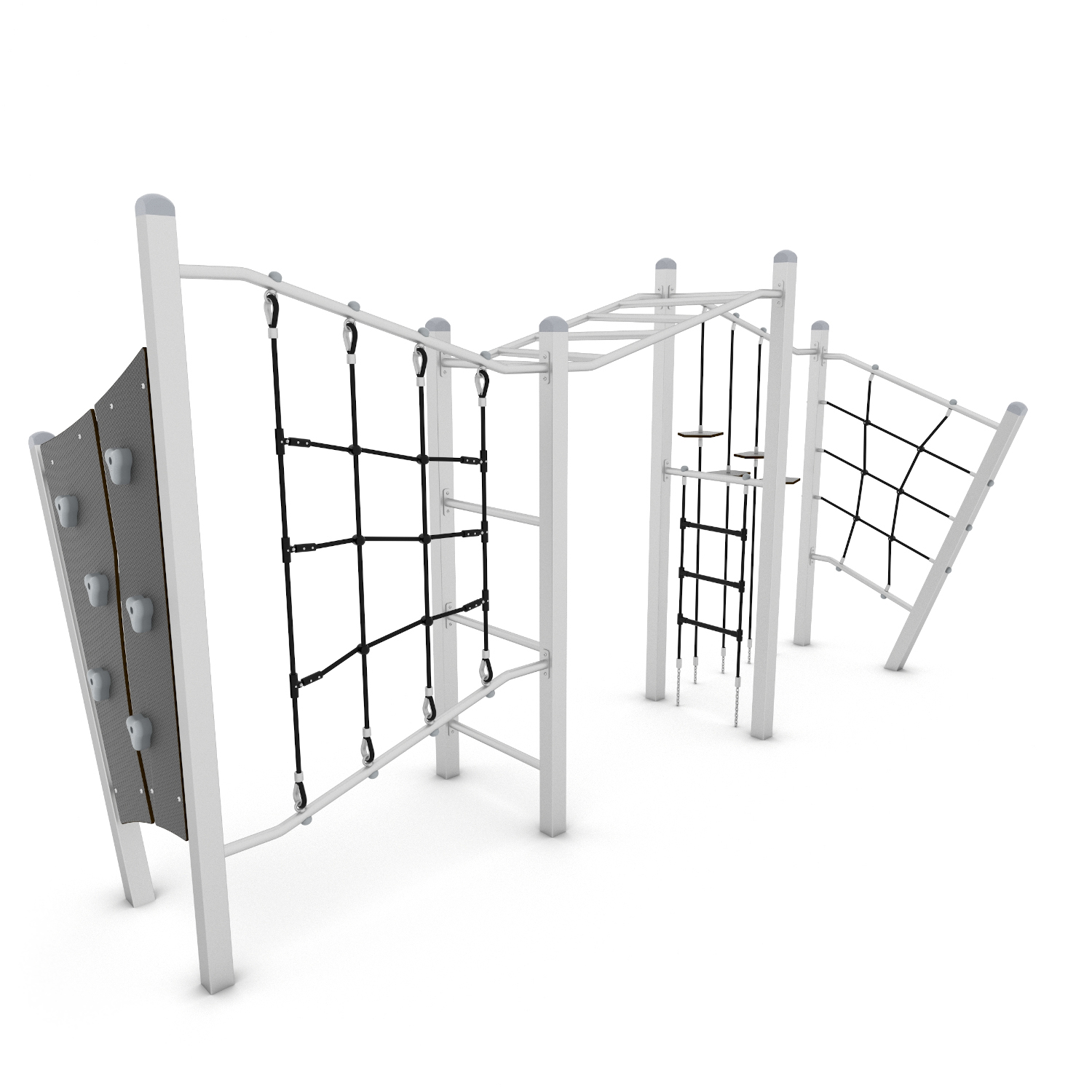 Silver Steel Climbing Frame Circuit | Morti Sport & Play Equipment