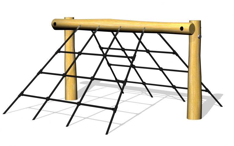 Wooden Trim Trail Net Duo | Morti Sport & Play Equipment