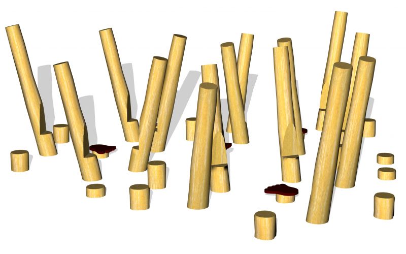 Wooden Balance Beam Stack | Morti Sport & Play Equipment