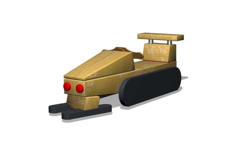 Wooden Snowmobile Structure | Morti Sport & Play Equipment