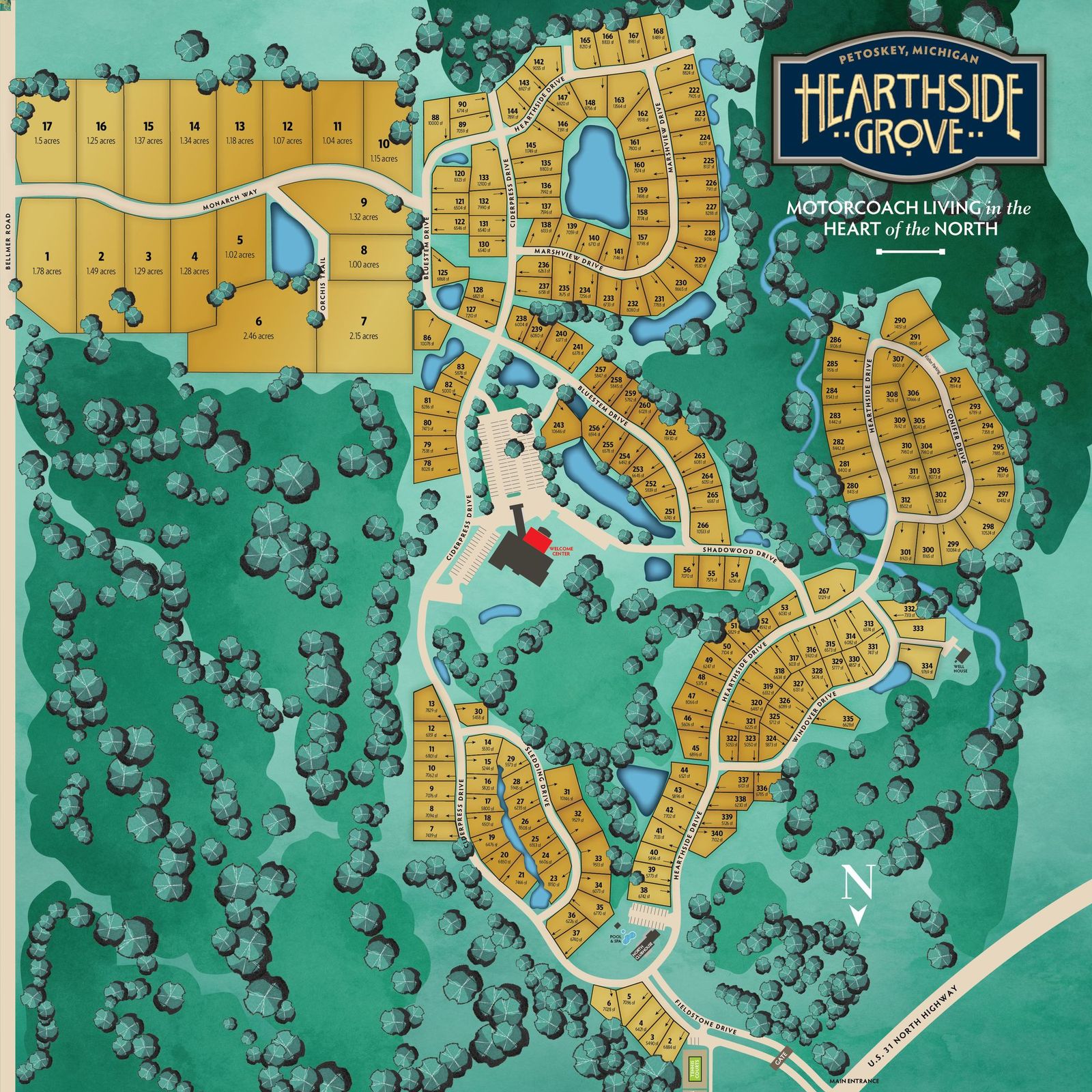 Our Luxury RV Rental Lots - Hearthside Grove