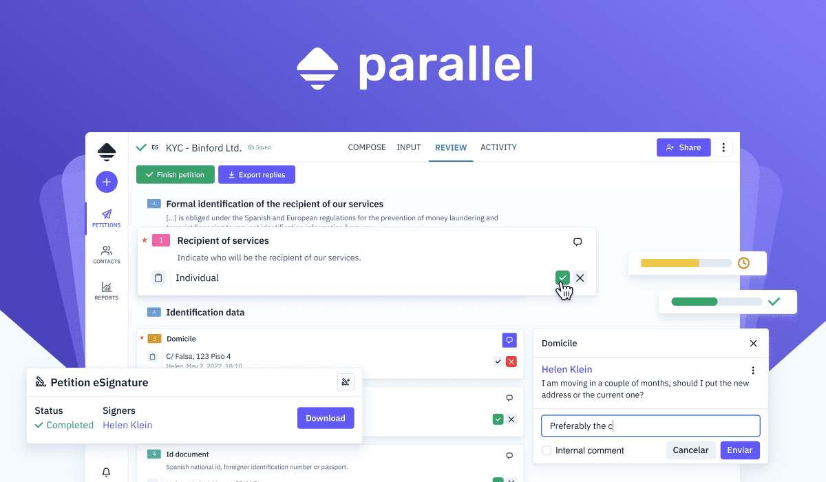 Toda tu operativa legal en un único sitio | Parallel