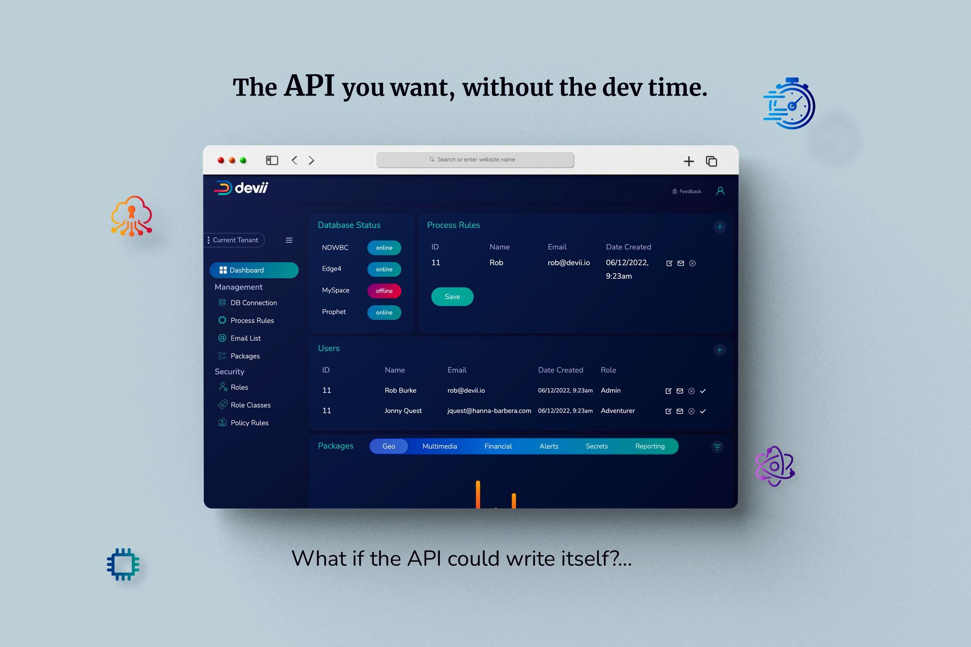 Devii - An instant API for your app