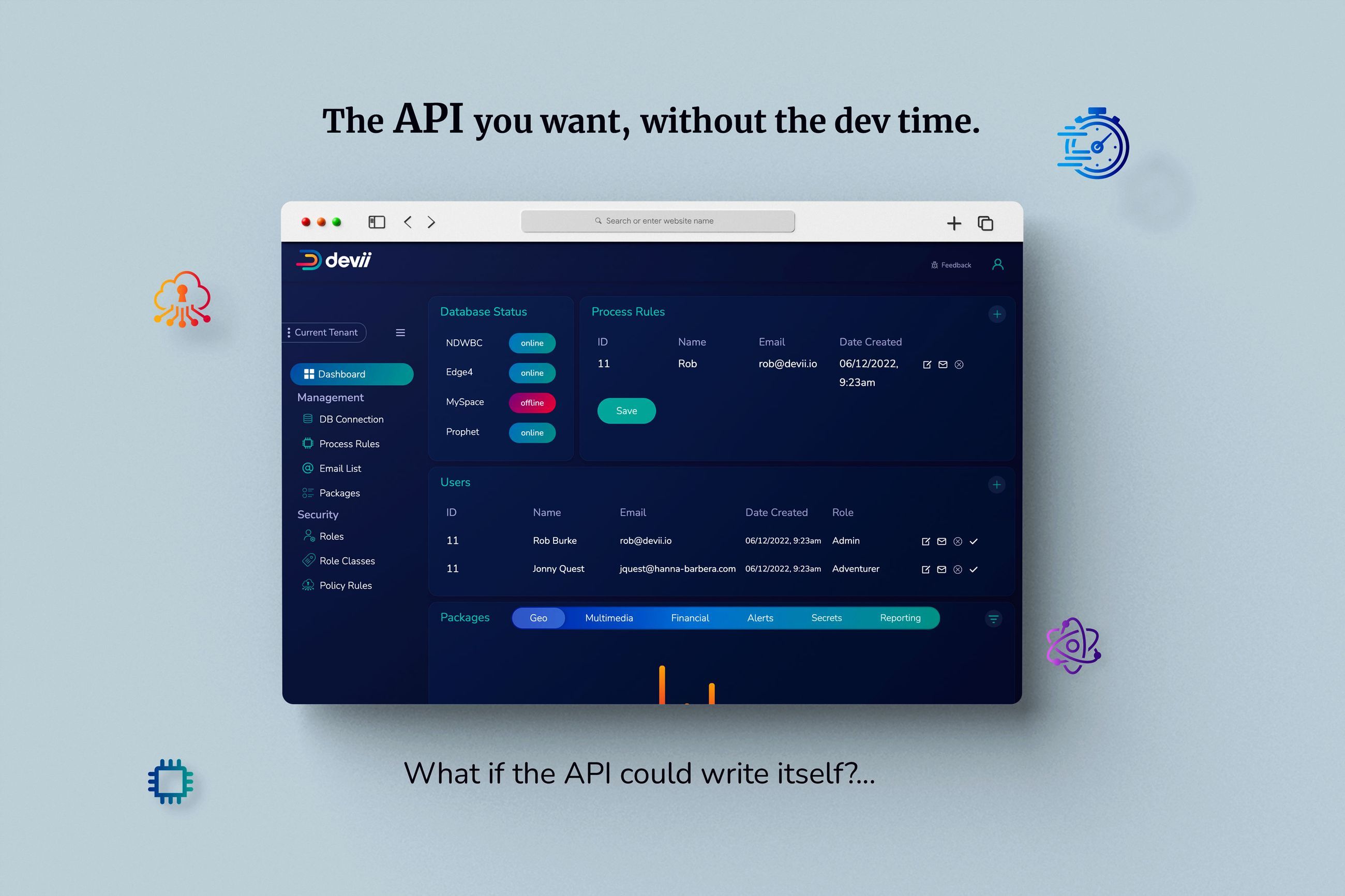 Devii - An instant API for your app