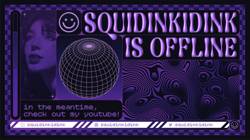 MikaMiba || Graphic Design Portfolio || Squidinkidink Twitch Rebranding