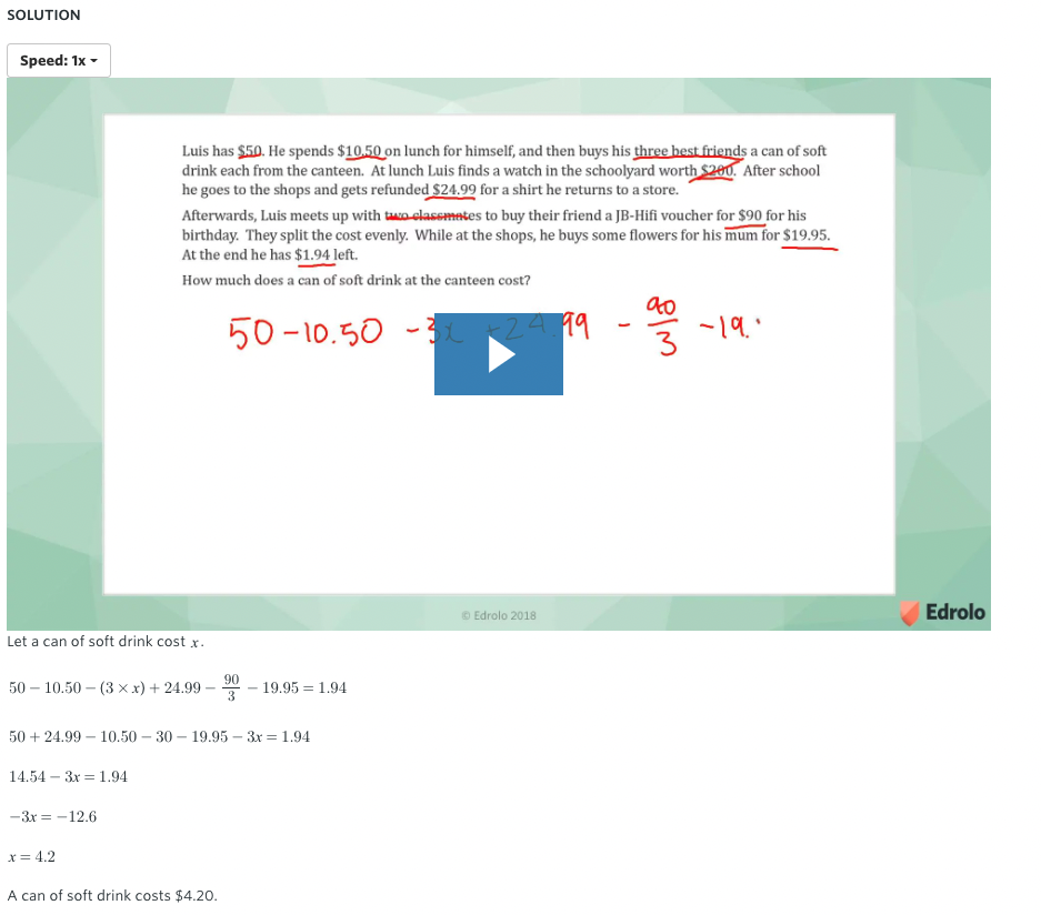 VCE General Maths Learning Resources | Edrolo