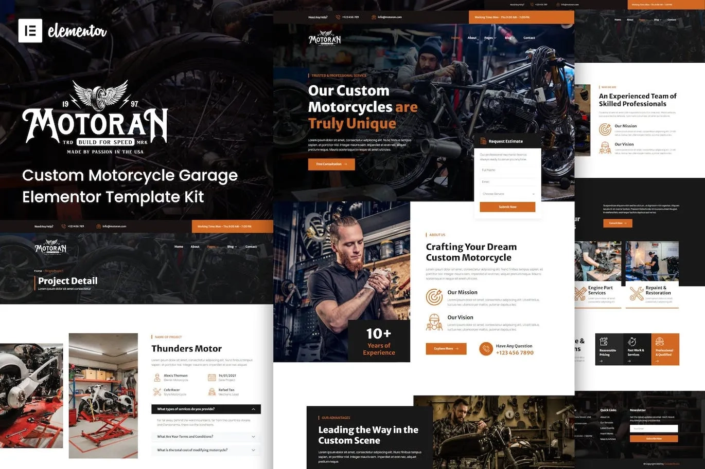 Motoran – Custom Motorcycle Garage Service - WP Exclusive