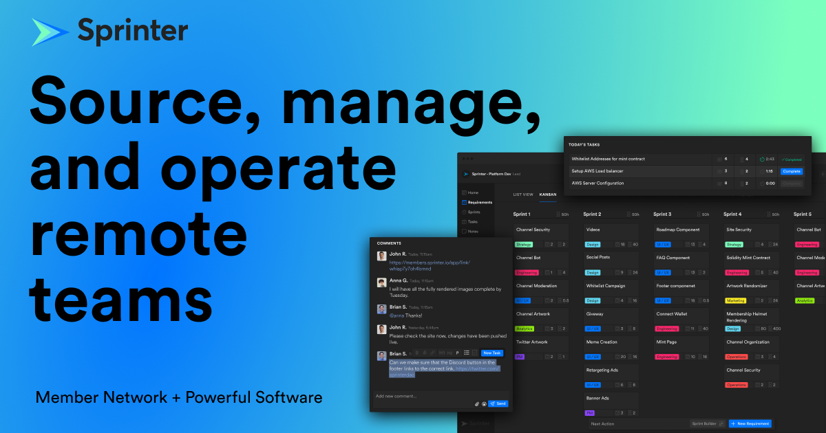 Sprinter - Project Management Software + Agencies for Hire