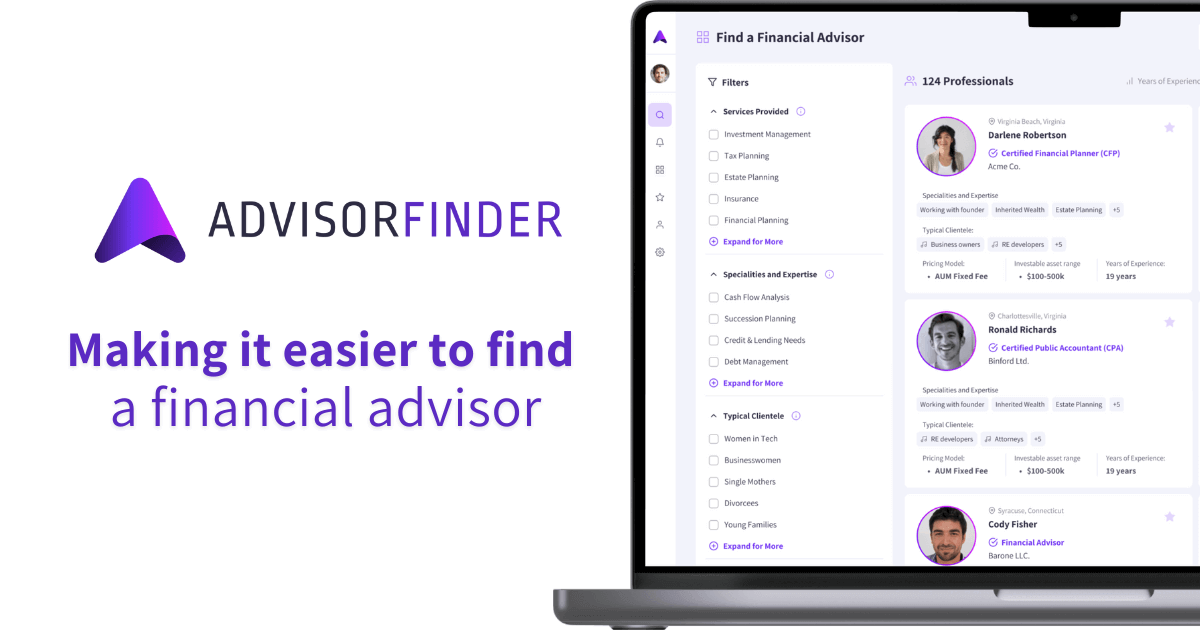 Find a Financial Advisor for free | AdvisorFinder