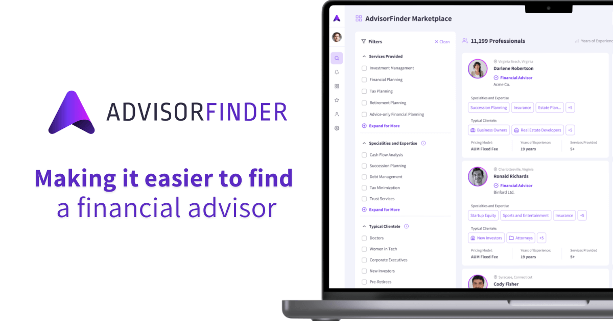 Find a Financial Advisor for free | AdvisorFinder