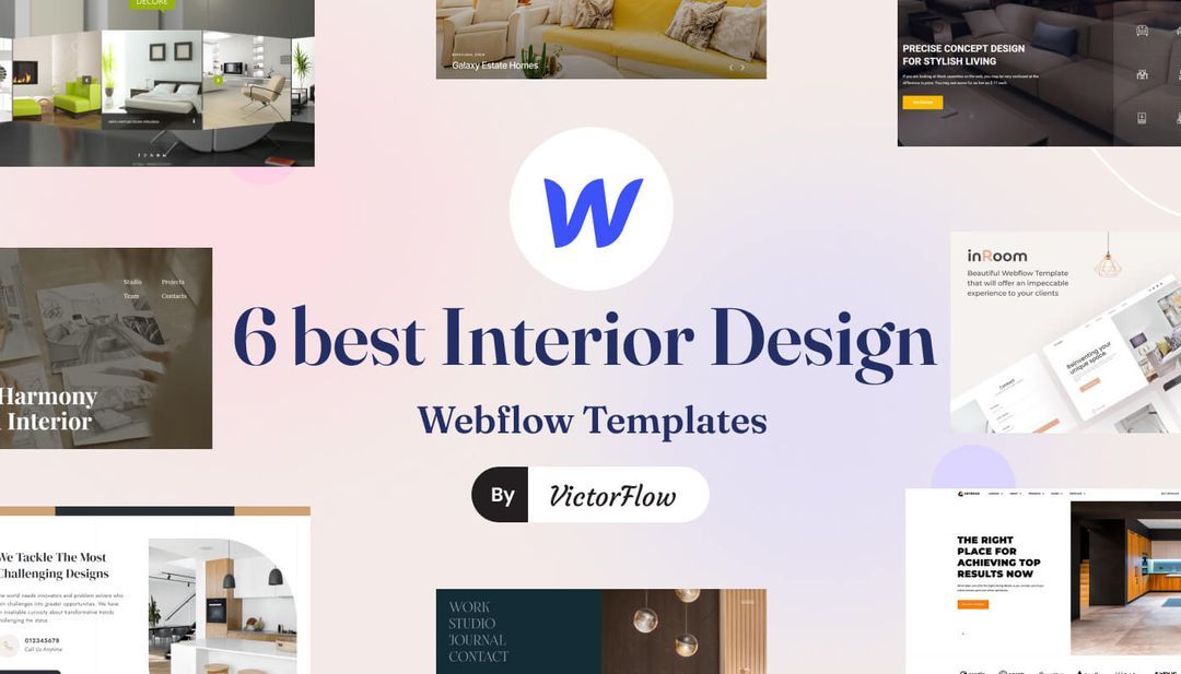 6 Best Interior Design Webflow Templates