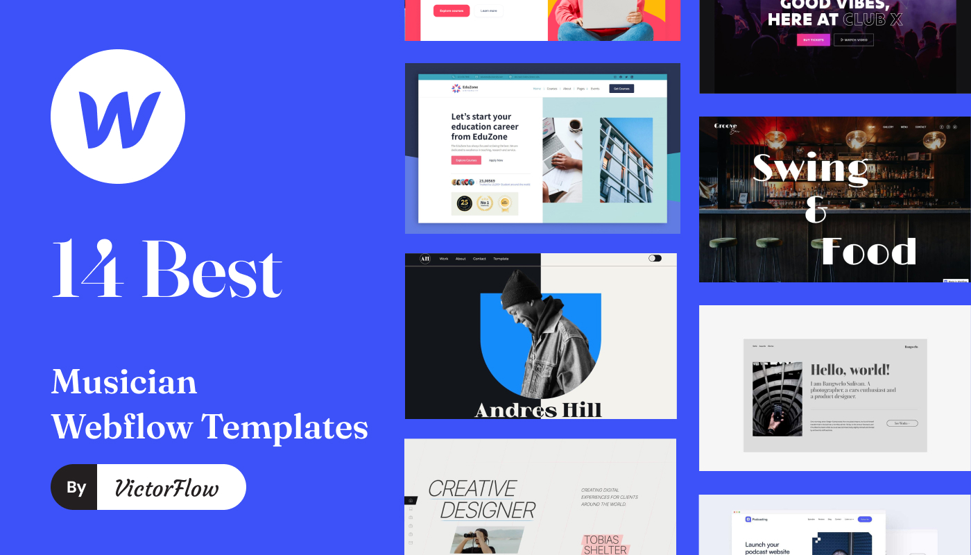 14 Best Musician Webflow Templates In 2023