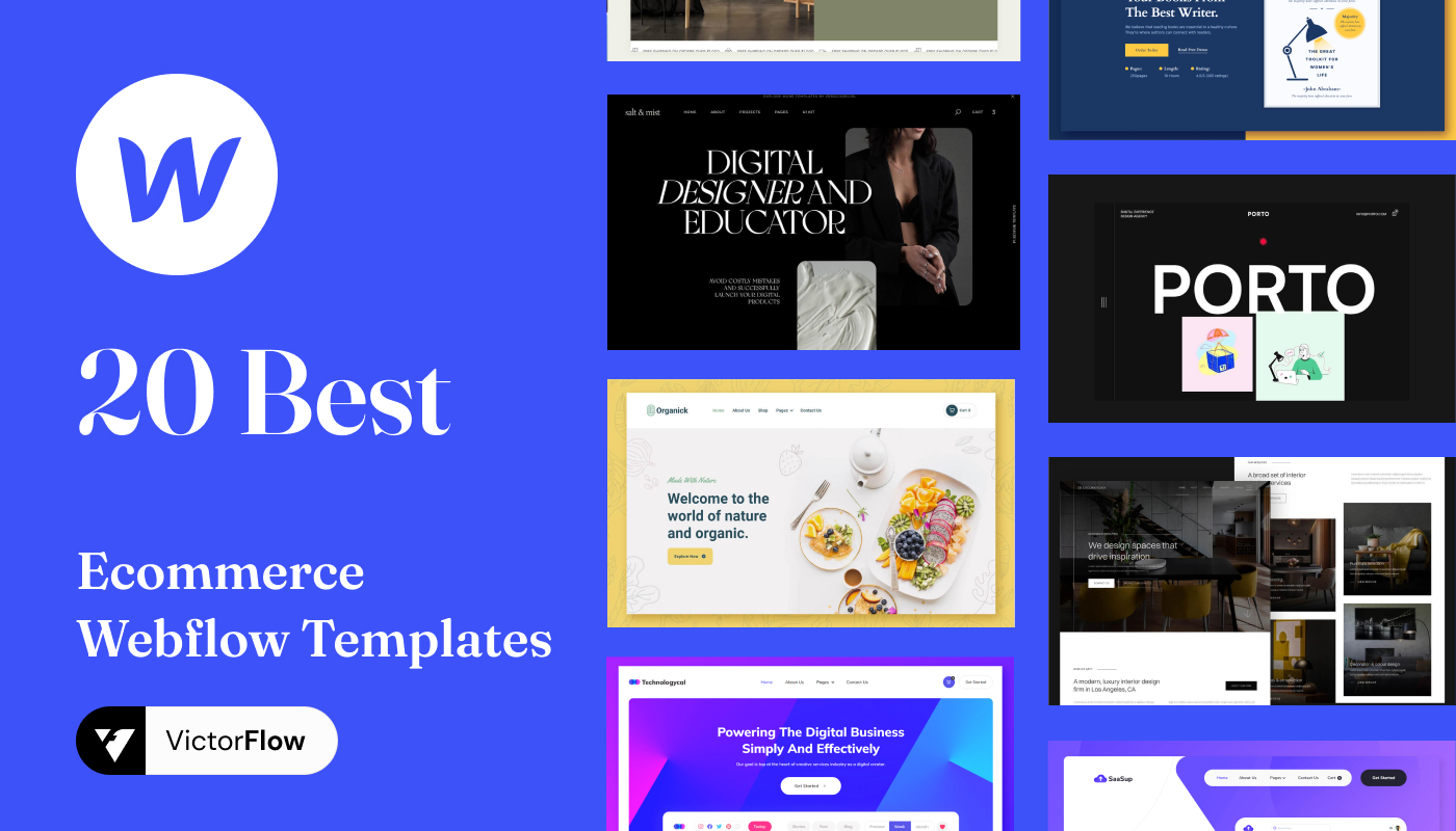 20 Best Ecommerce Webflow Templates In 2023