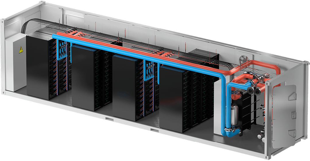 Get universal mobile data center with liquid cooled solutions