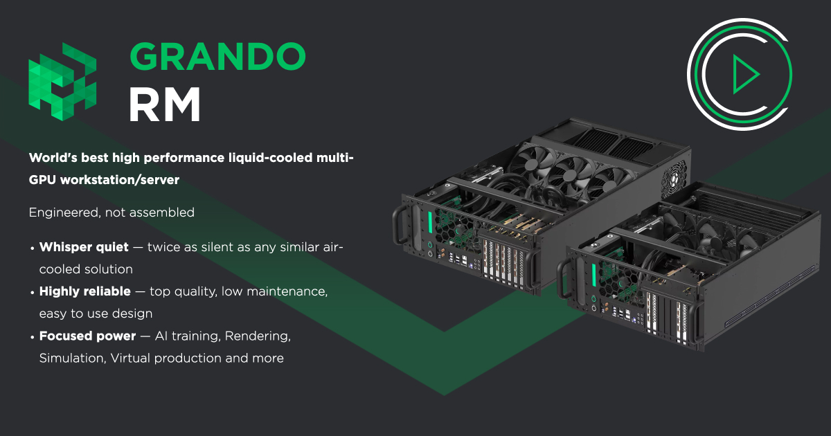 Comino Grando - liquid cooled server solution with heat recovery.