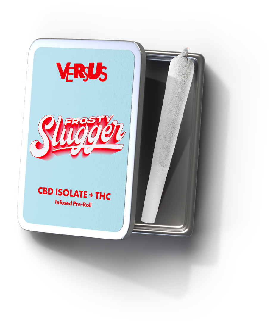 Versus Cannabis | Frosty Slugger CBD Isolate + THC Infused Pre‑Roll