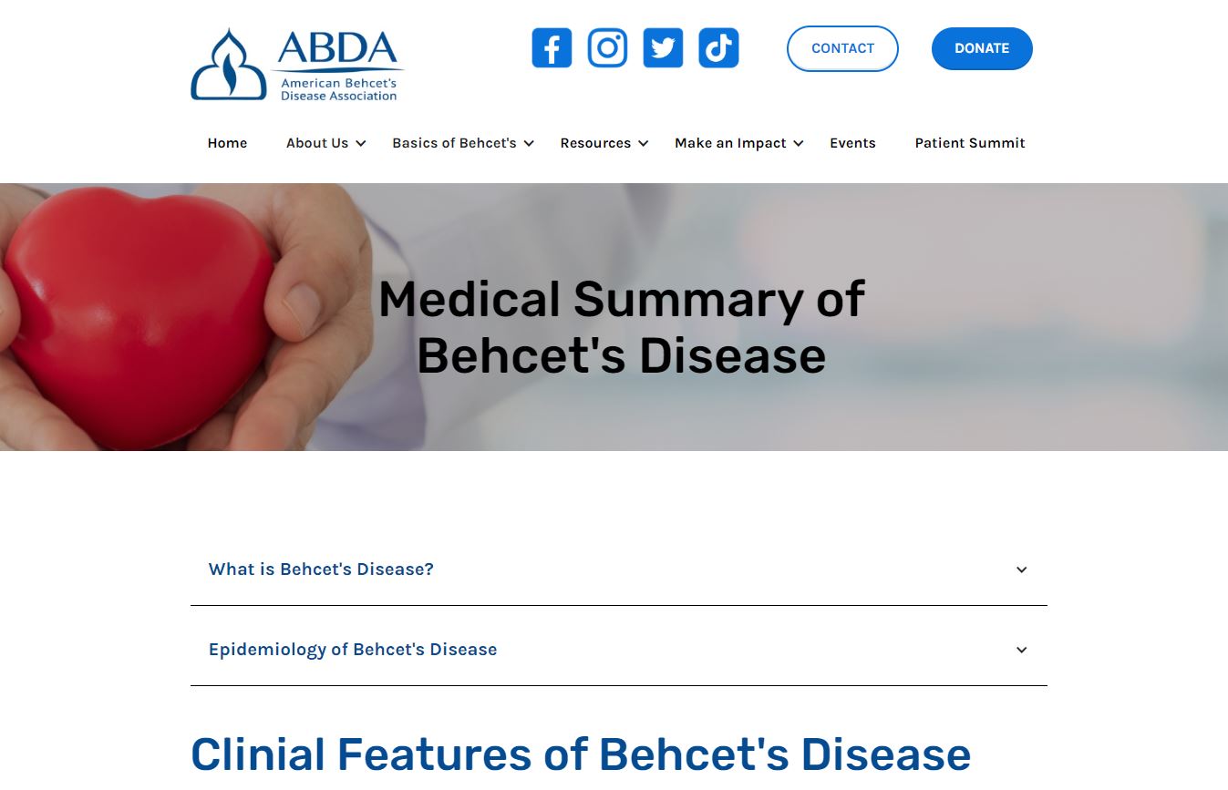 Medical Summary of Behcet's Disease