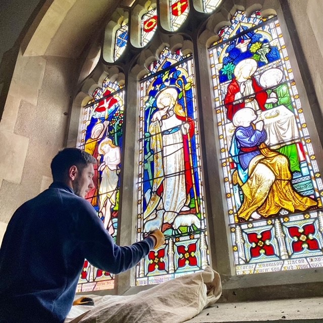 Repairing Stained Glass Windows For The Holy Rood ChurchManor House ...