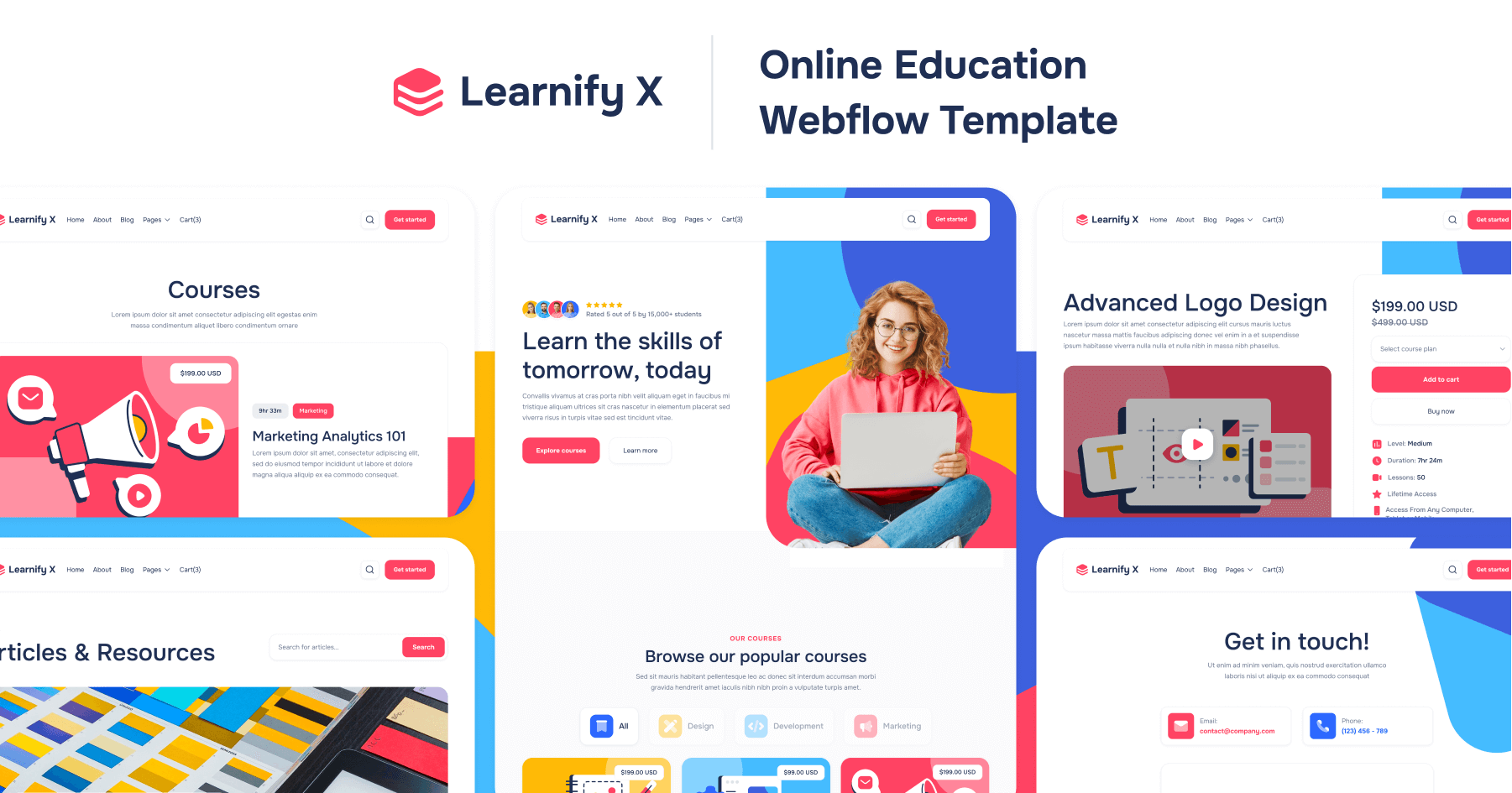 Blog - Learnify X - Webflow Ecommerce website template