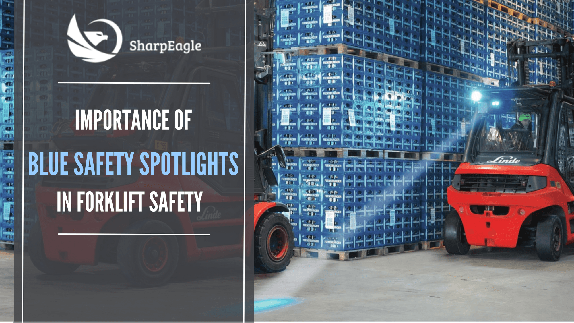 Importance of Blue Safety Spot lights in Forklift safety | Sharpeagle