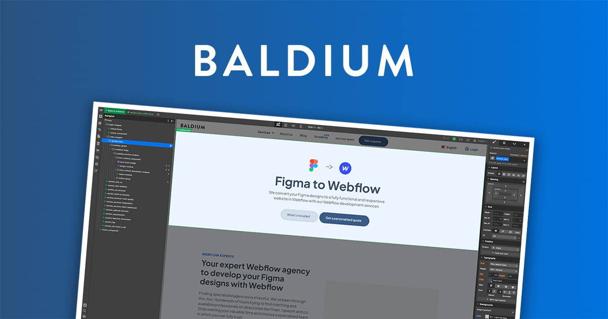 Webflow Development Agency | Baldium
