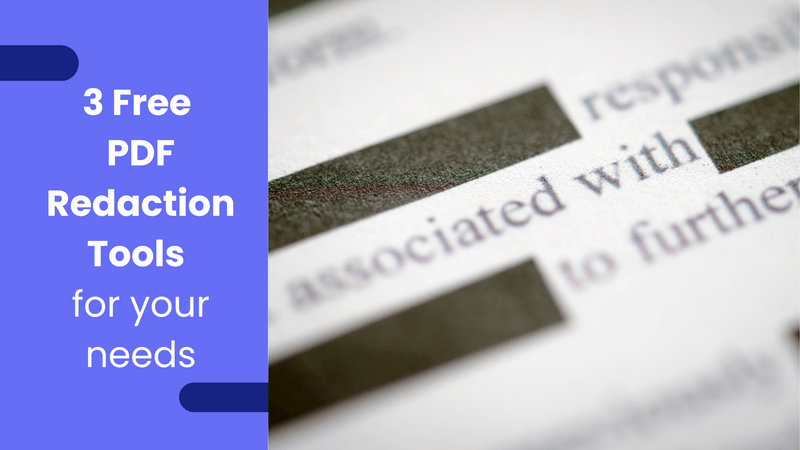 3 Free PDF Redaction Tools for your needs