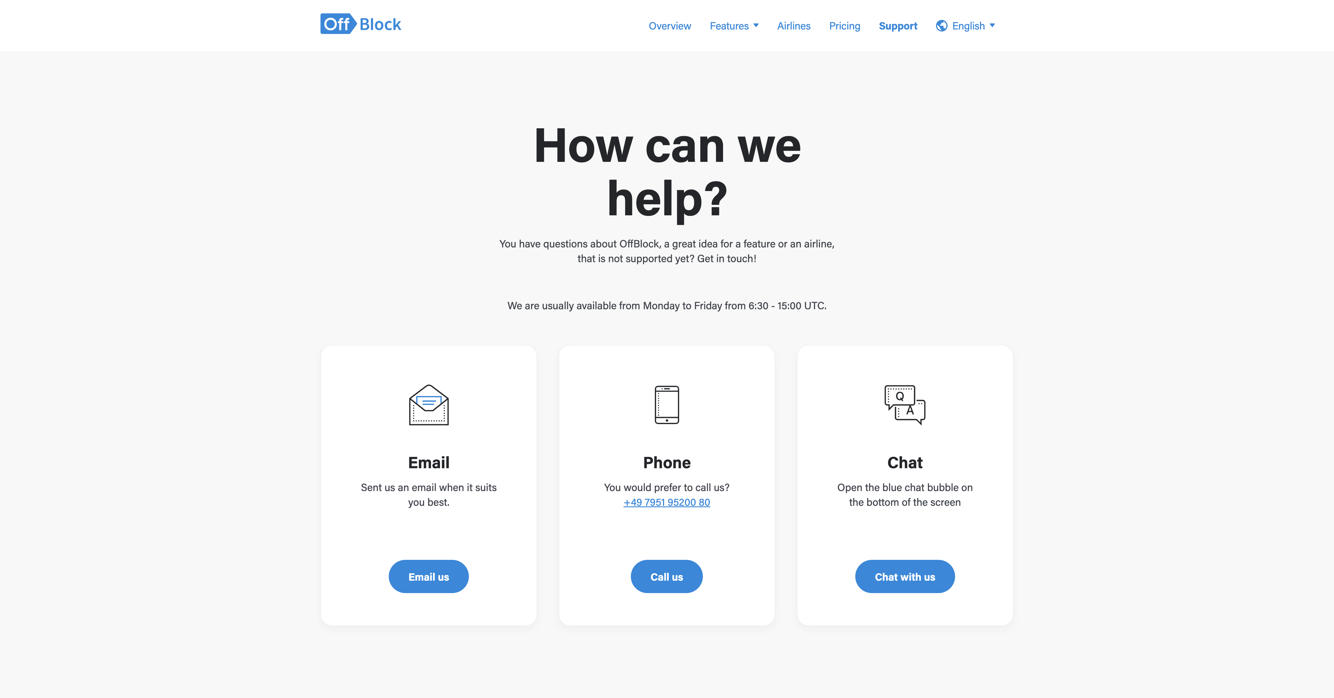 Support - OffBlock