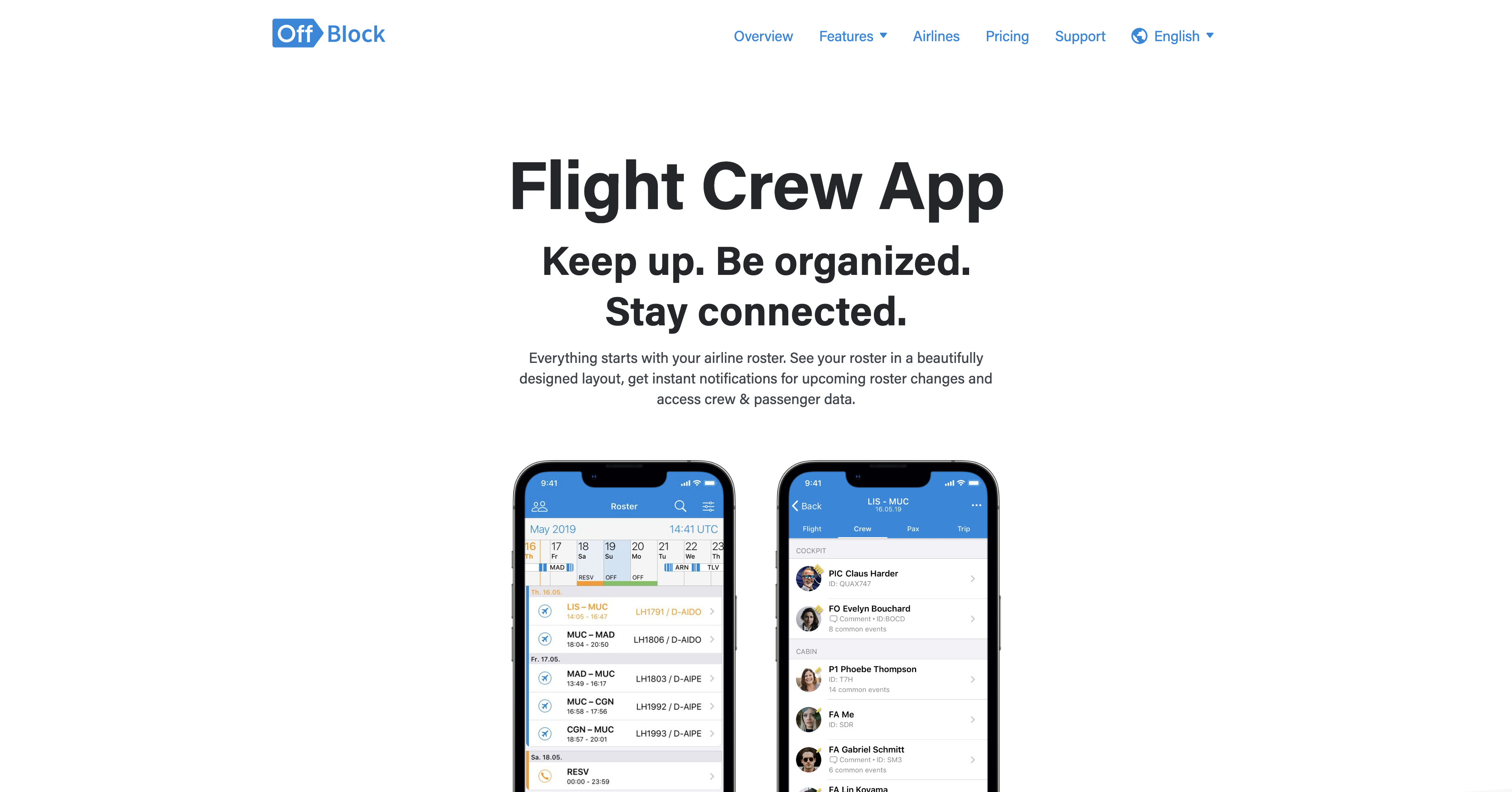 Flight Crew App - OffBlock