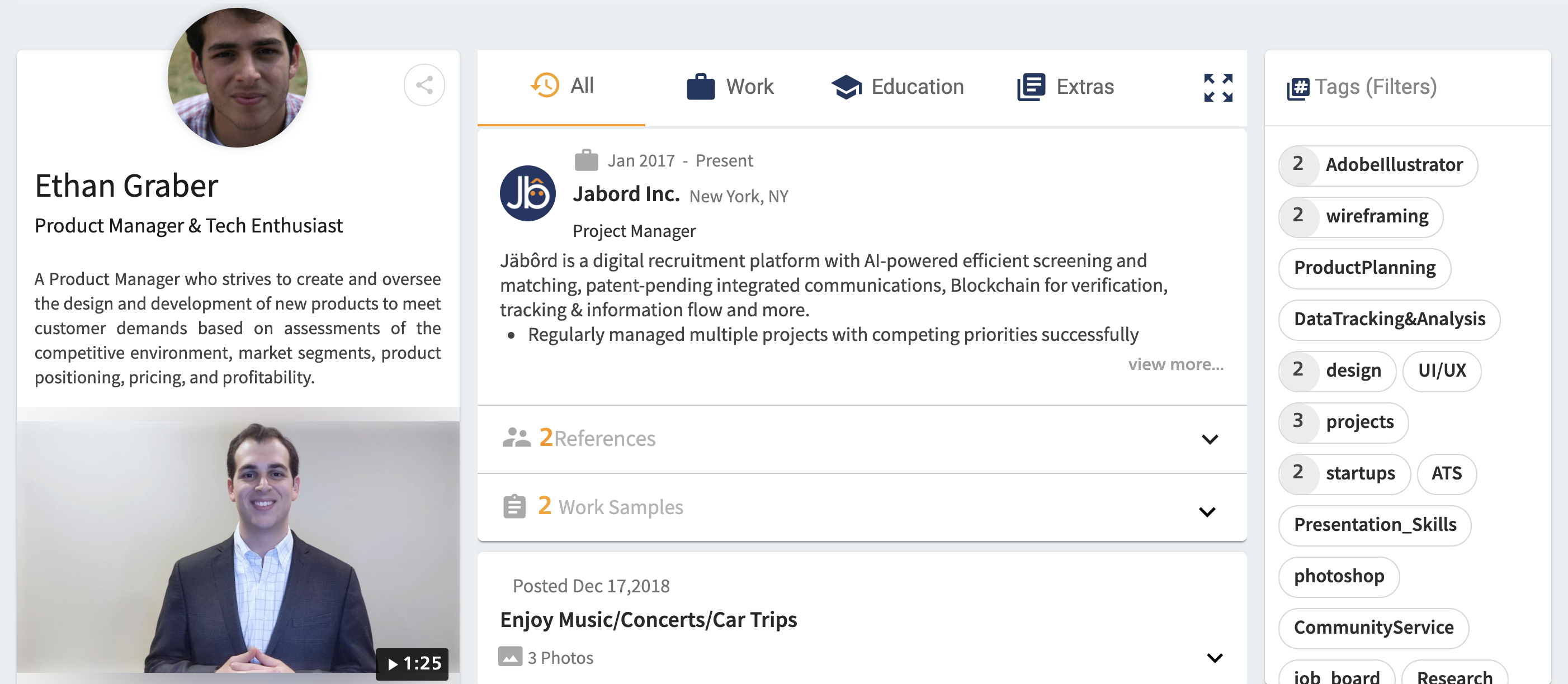 Create An Interactive Resume | Jabord.com