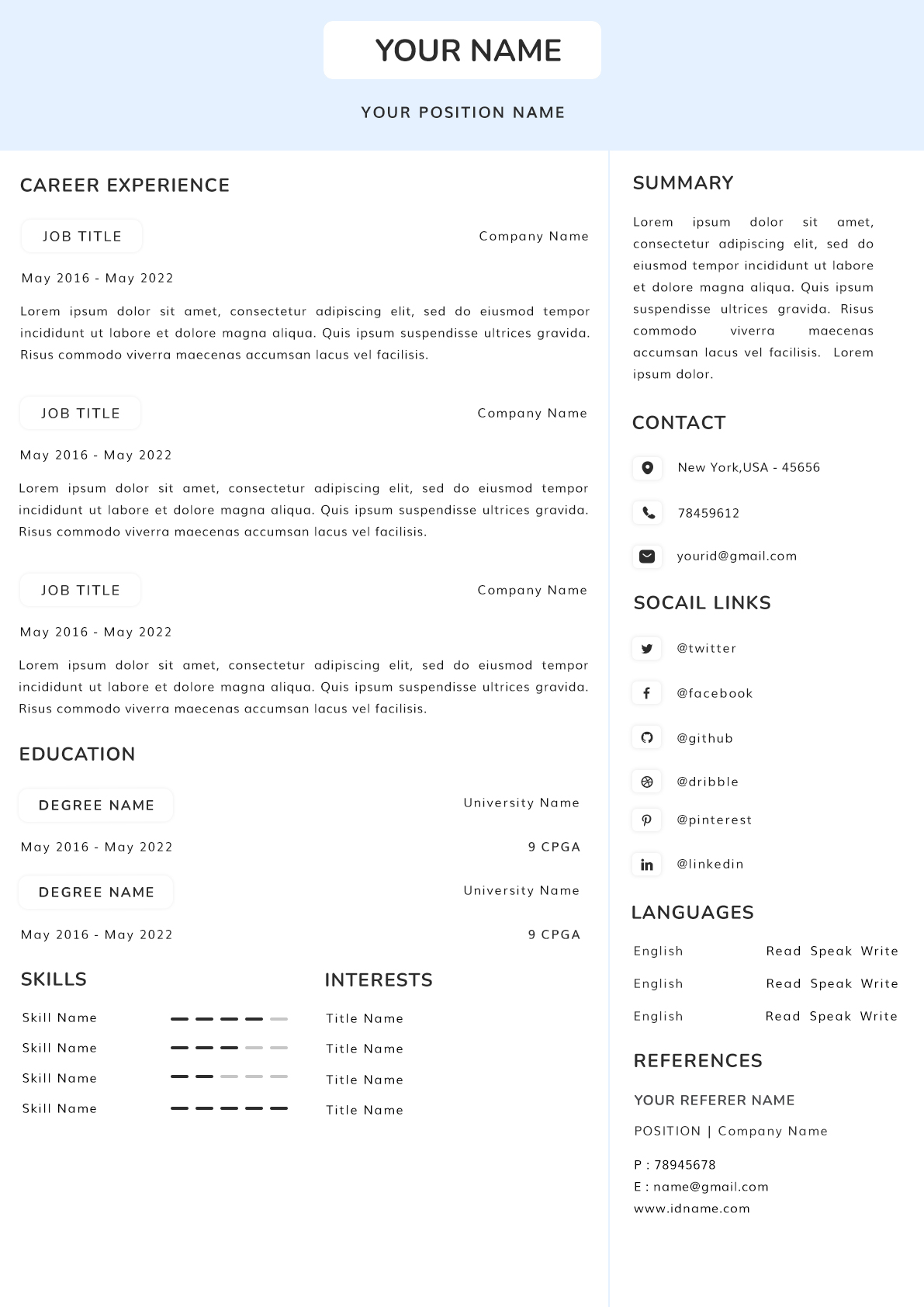 Download Bank Teller Resume Template (PDF, Word, Text) | Jabord.com