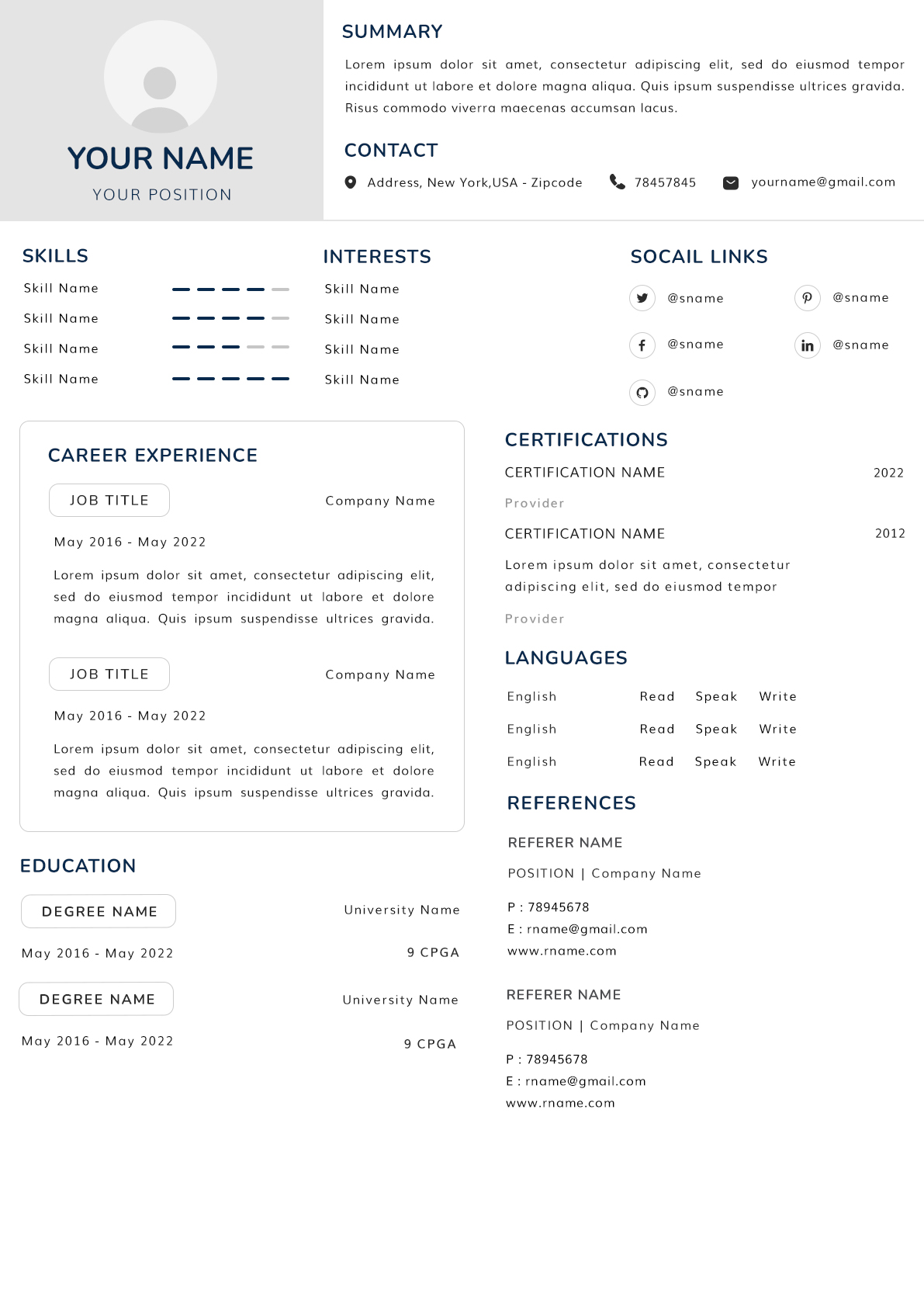 Download Call Center Resume Template (PDF, Word, Text) | Jabord.com