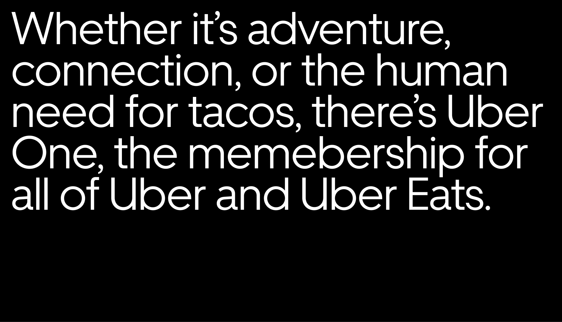Uber One. Membership — Analogue