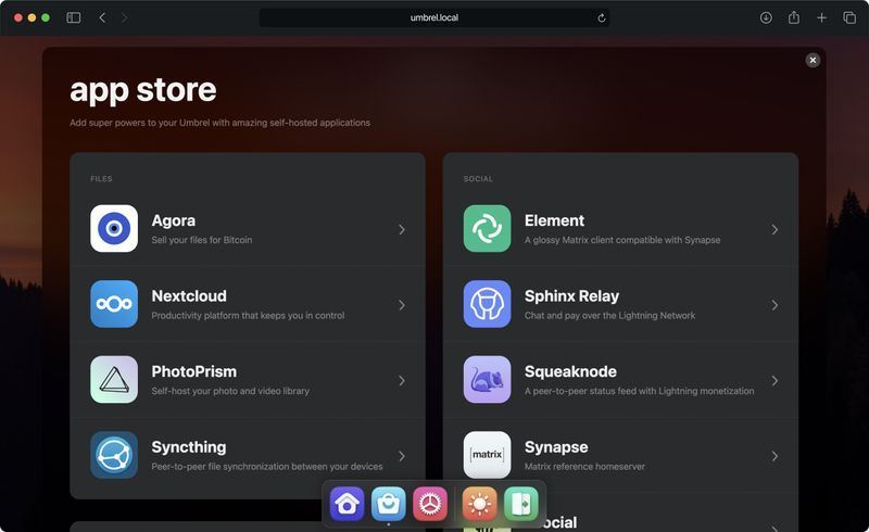 Umbrel — A personal server OS for self-hosting