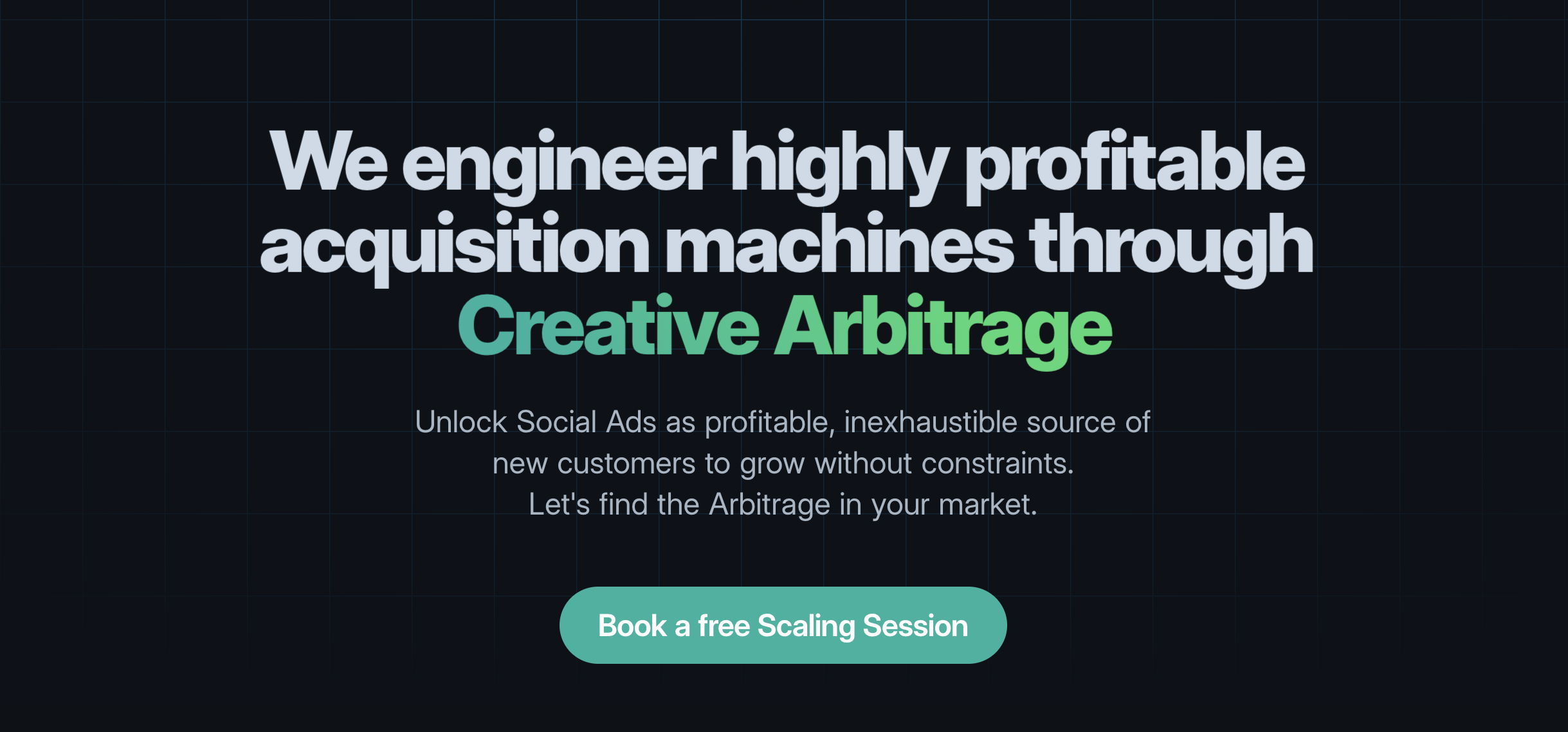 Ecom Growth & Social Ads redefined | Arbitrage Agency