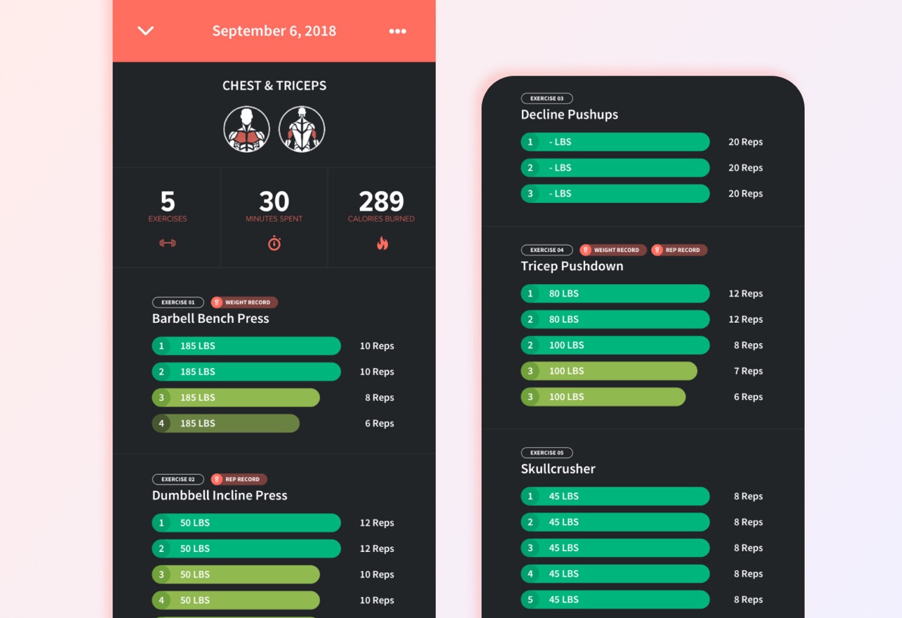 Fitbod Workout Mobile App Redesign - Greg Pammer Portfolio