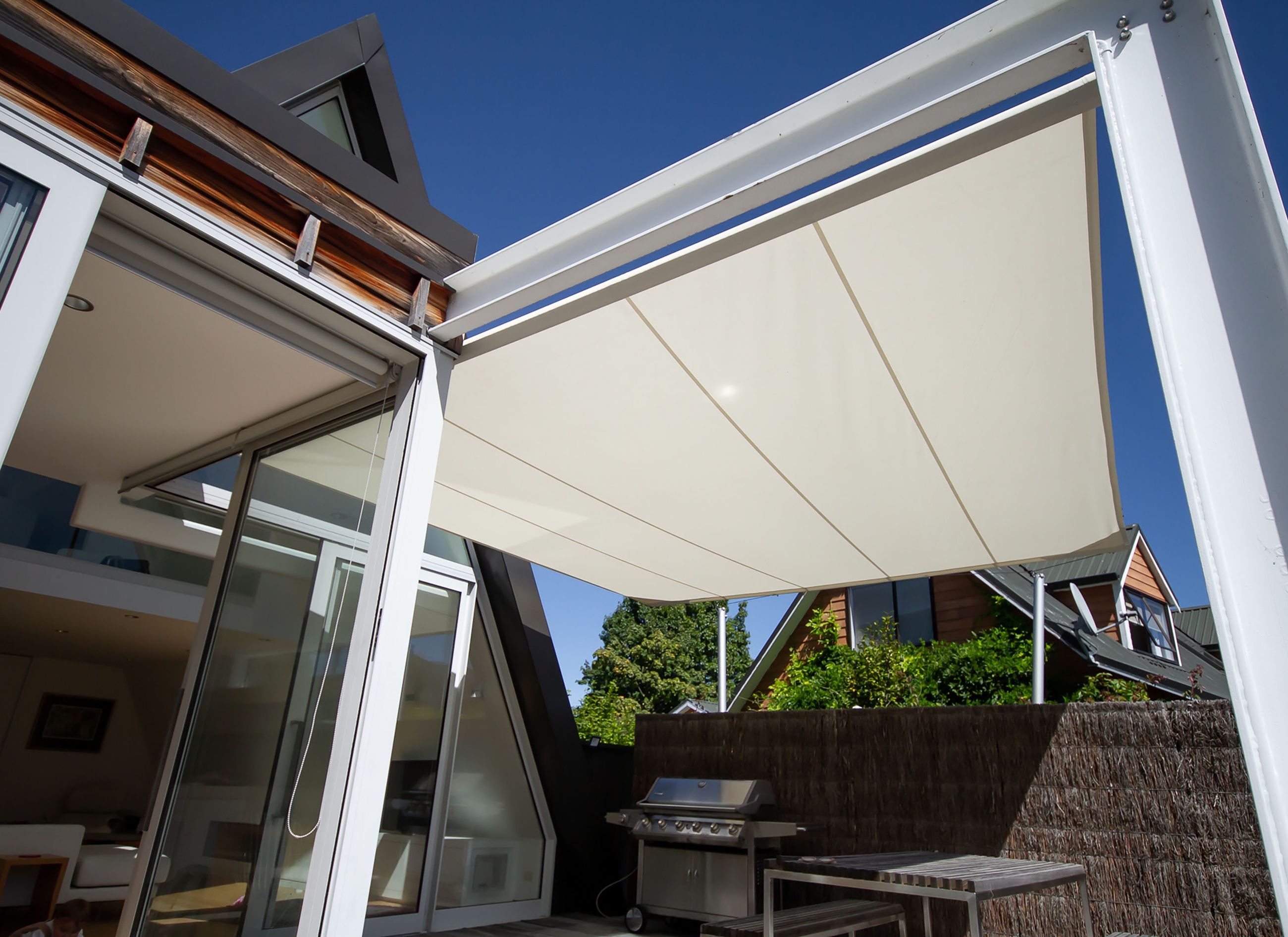 Motorised Retractable Awning | Waterproof Shade Sail | Patio Cover ...