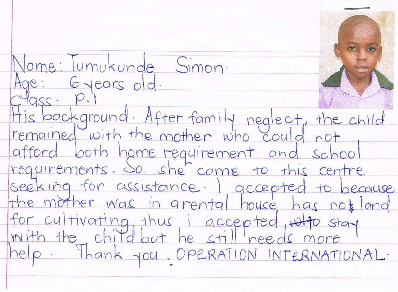 Simon - Sponsor this orphan