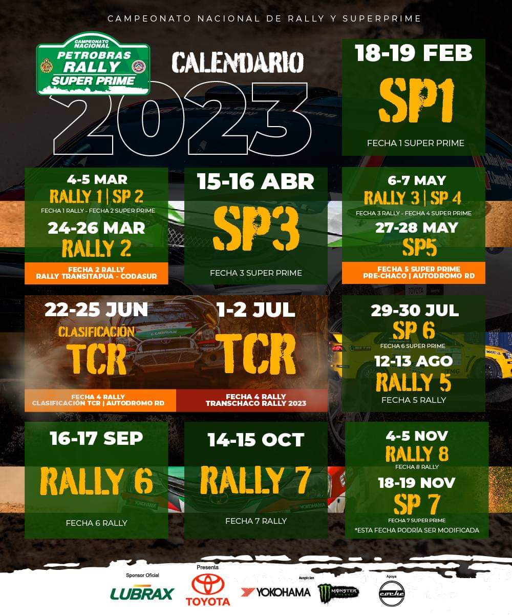 La Deportiva 1120 AM: El calendario 2023 del Nacional de Rally y el ...
