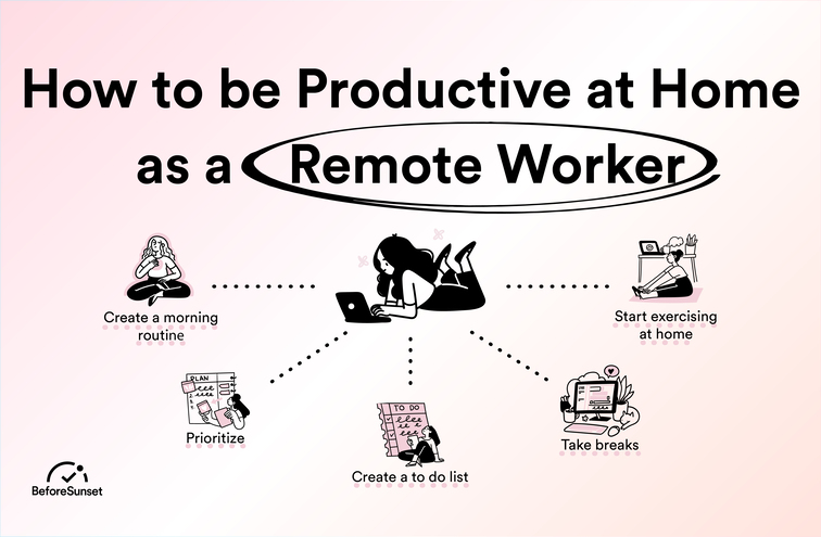 How to be Productive at Home as a Remote Worker | Tips to Maximize ...