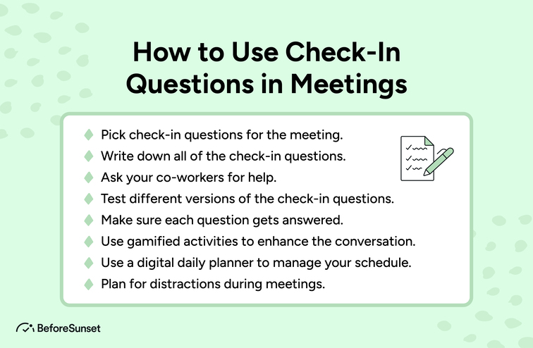 101 [Best] Check-In Questions for Meetings: Tips for an Icebreaker Meeting
