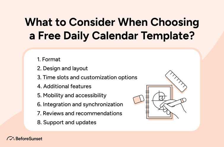 Free Daily Calendar Templates to Print and Use