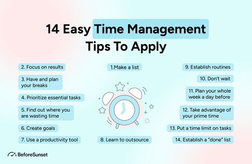 14 Easy Time Management Tips To Apply