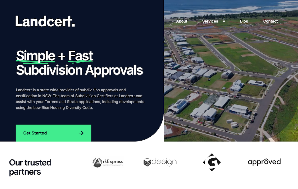 Landcert – Simple and Fast subdivision approvals
