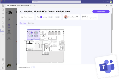 deskbird releases integration with MS team app | deskbird