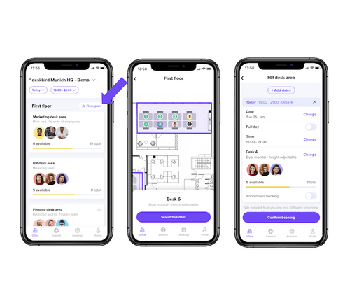 The most efficient app for hybrid workplaces | deskbird