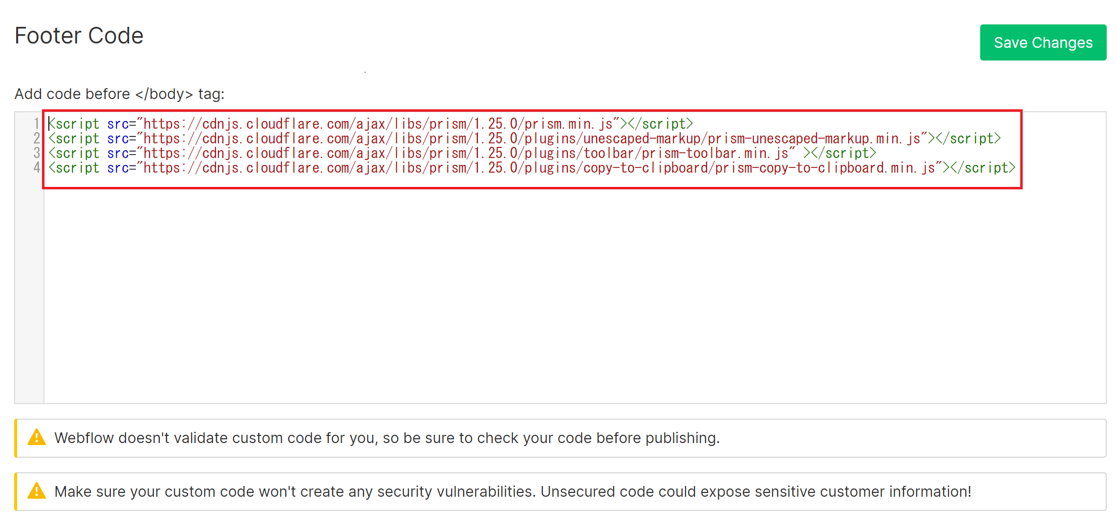 【webflowでコードブロック】シンタックスハイライトで追加！