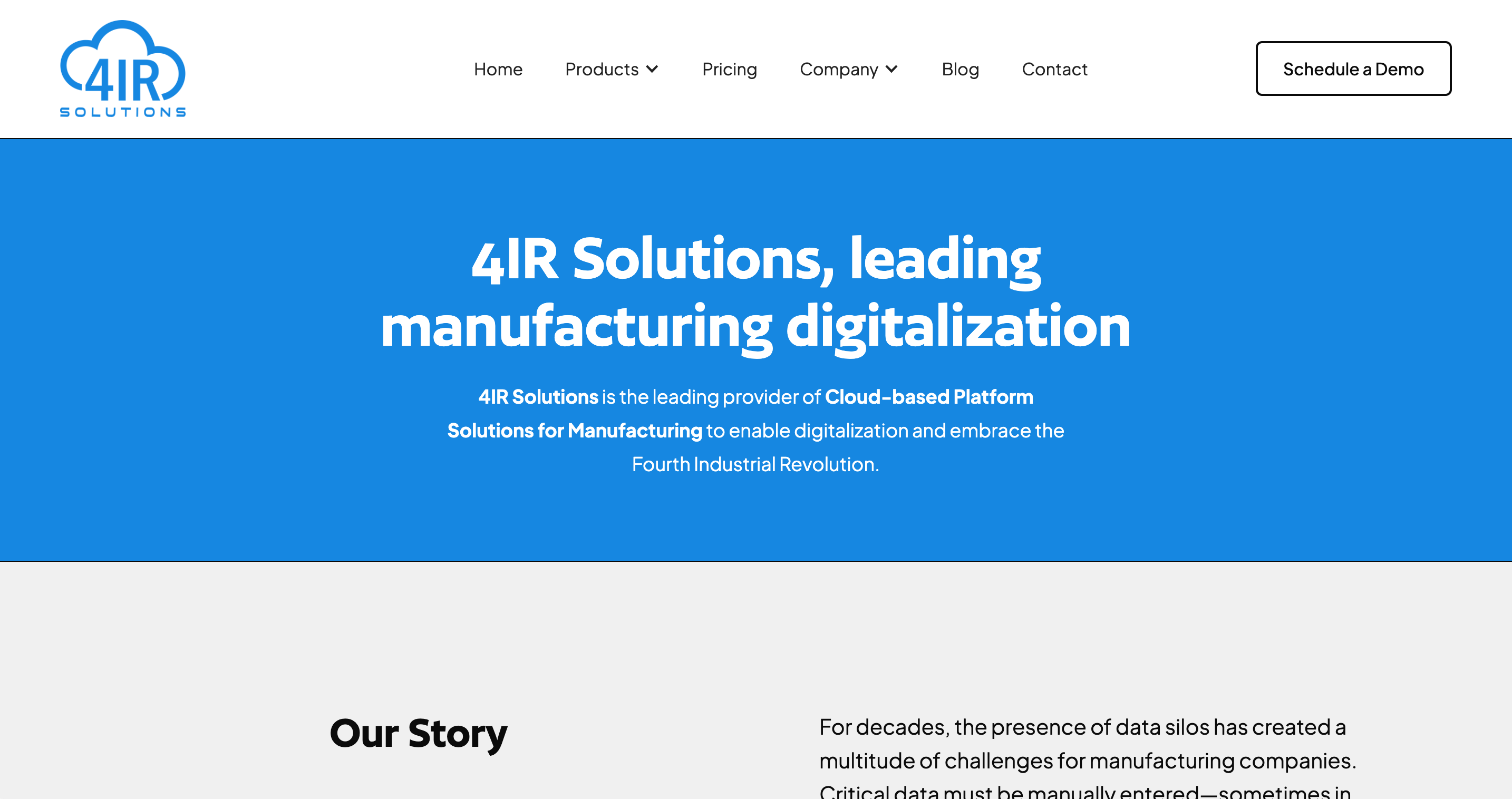 About | 4IR Solutions Manufacturing Digitalization